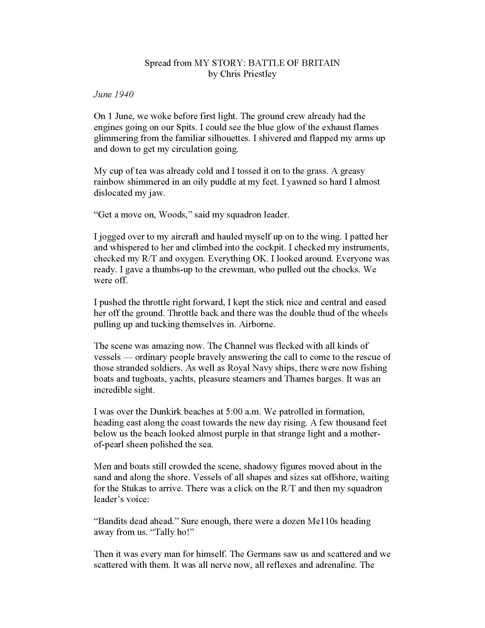 My Story: Battle of Britain – Northwoods Press